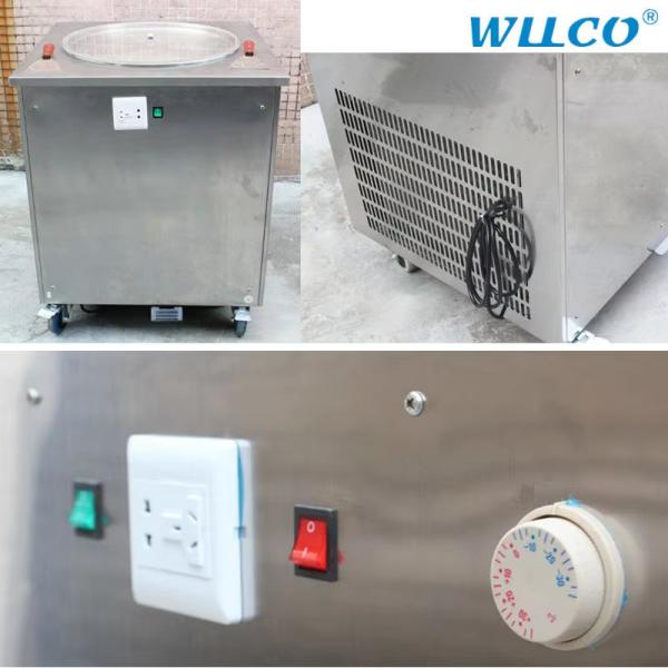 Quality Commercial Fast Freezing Ice Cream Machine Single Square Pan Fried Ice Cream for sale