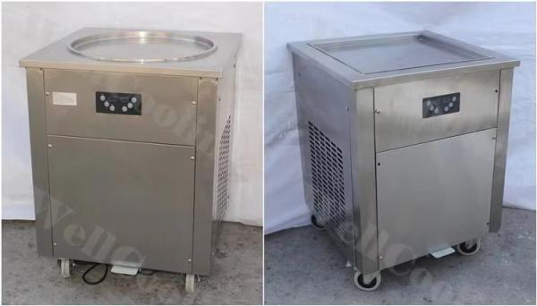 Quality Commercial Fast Freezing Ice Cream Machine Single Square Pan Fried Ice Cream for sale