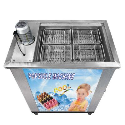 China New Brazil Style Large Production Stainless Steel 4 Molds Commercial Popsicle Machine for sale