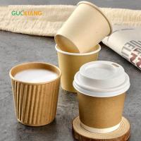 Quality Custom Printed 100% Biodegradable Bamboo Fiber Molded Hot Coffee Heat Insulation for sale