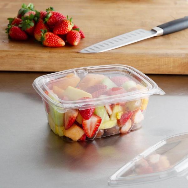 Quality China Supplier Tamper-Resistant Clear Hinged Container with Flat Lid for sale