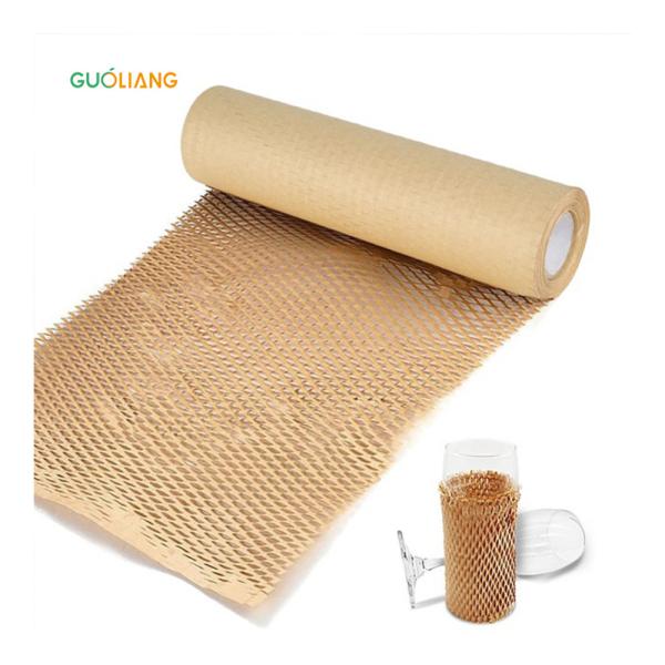 Quality Eco-Friendly Honeycomb Packaging Paper Cushioning Kraft Paper Wrap Roll Parcel Art Craft Materials Packaging Paper for sale