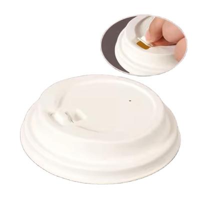 China Manufacturer of Disposable 80mm Bagasse Lid for Paper Tea Cups Selling Bottle Closures & Caps for sale