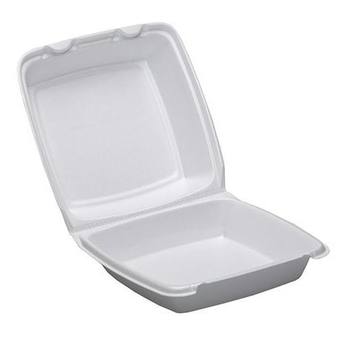 Quality Degradable PLA Foam 9inch Chicken Rice Box Fast Food Take Out Foam Box Supplier for sale