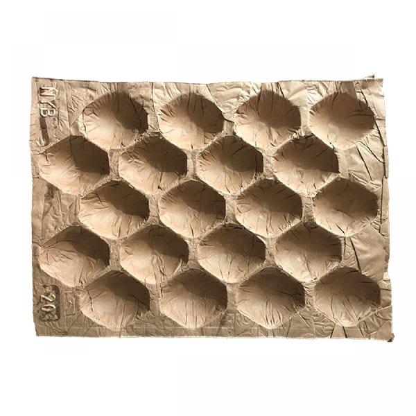 Quality Biodegradable Kraft Pulp Paper Alveoles  Inserts for Round Fruit & Vegetable Trays Eco-friendly Alveoles Paper Fruit Tray for sale