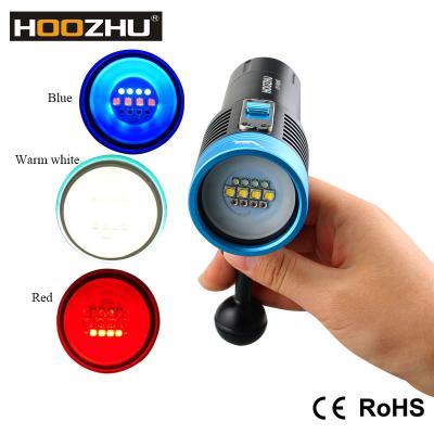 China New Hoozhu V30 Three Color Lights Diving Video Light Max 2600lm Waterproof 120m 1*32650battery for sale