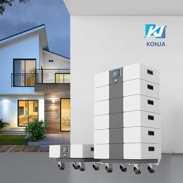 KonJa Power 48V 96V 144V 192V 240V 288V 100Ah Home LifePO4 Batteria solare impilabile con controllo sullo schermo