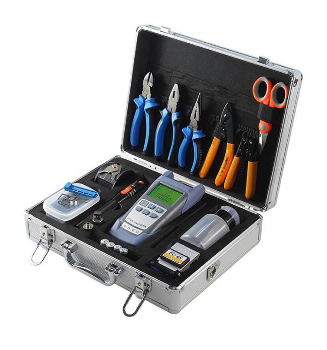 FTTH Optical Fiber Splicing Tool Box Cleaver Fiber Optic Toolkit