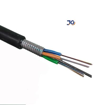China Steel Wire Singlemode 24/48/96c GYTS/GYTA Aerial Fiber Optic Cable for sale