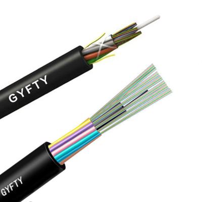 China Aerial Or Duct Network Outdoor IP68 GYFTY Big Quantity Cores 8mm 9mm 11mm 14mm 16mm PE Jacket Fiber Optic Cable for sale