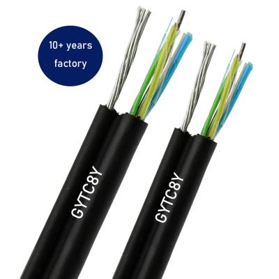 中国 室外空中ケーブル GYTC8Y G652D シングルモード 図8 自立式 4 6 8 10 12 24 48 96 144 コア光ファイバーケーブル 販売のため