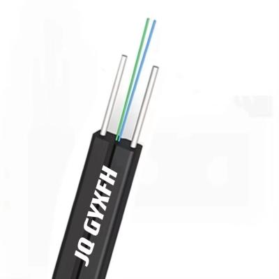 China 2 Core FTTH Drop Cable GJXH Indoor LSZH Jacket G657A2 Fiber Optic Cable for sale
