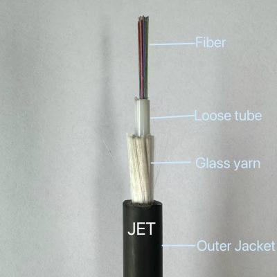 China 4 8 12 Core GYFXTH Unitube Glass Yarn Aramid yarn Non Metallic Optical Fiber Cable JET fibre optic cables for sale