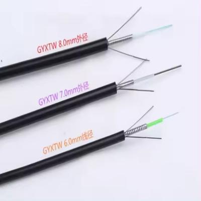 China Free Sample 4 Core Armoured GYXTW Outdoor Uni-tube Steel Tape SM MM Fibre Optic Cable for sale