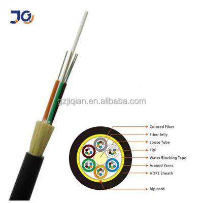 China Outdoor 72 Core Aerial All-dielectric Self-supporting Communication Cable ADSS G652D Fiber Optic Cable for sale