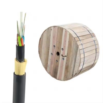 China ADSS double  jacket Single Mode Self-Supporting 24 Core 48 Core Fiber Optic Cable G652D For Aerial for sale