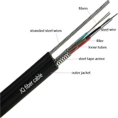 Китай LSZH PE Out Sheath Aerial Black бронированный оптический кабель из волокон продается