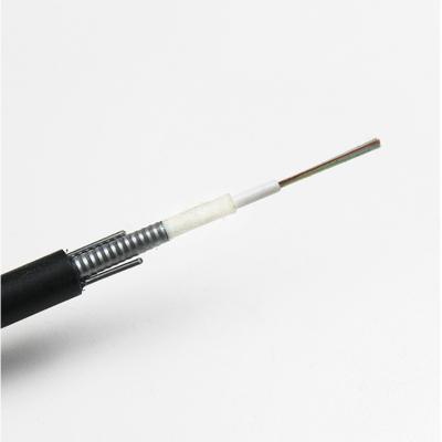 China Gyxtw Aerial Armored Fiber Optic Cable met stalen draadboodschapper for sale