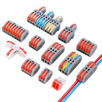 China LED Lighting Wire Connector Quick 1-in-2-out Terminal Block 2-in-4-out Wire Splitter 3-in-6-out Terminal Box for Outdoor for sale