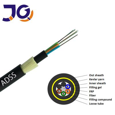 Cina 144 cavo a fibre ottiche del rivestimento ADSS del PE del centro 3km G652D in vendita