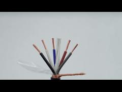 Câble RVVP LSZH PVC hybride extérieur avec 2/3/4/5/6 conducteurs Cat6 FTP blindé en spirale, câble de signal de contrôle en cuivre pur