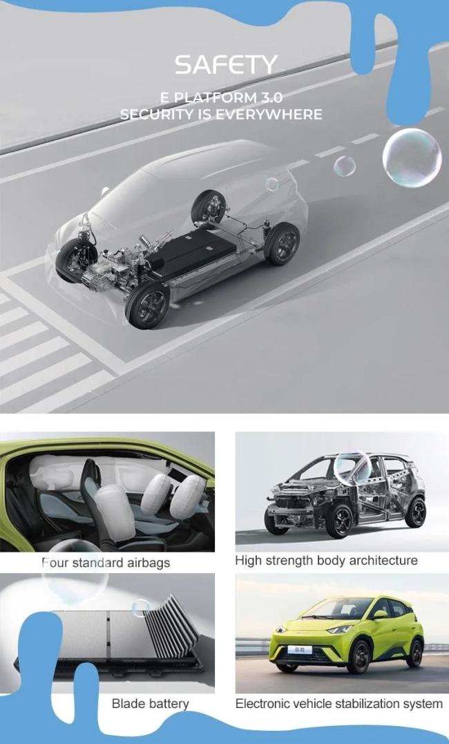 2023 in Stock Byd Seagull Chinese Small Car New Energy Vehicles Electric Car Byd Seagull 305km 405km Byd EV Car Byd Seagull