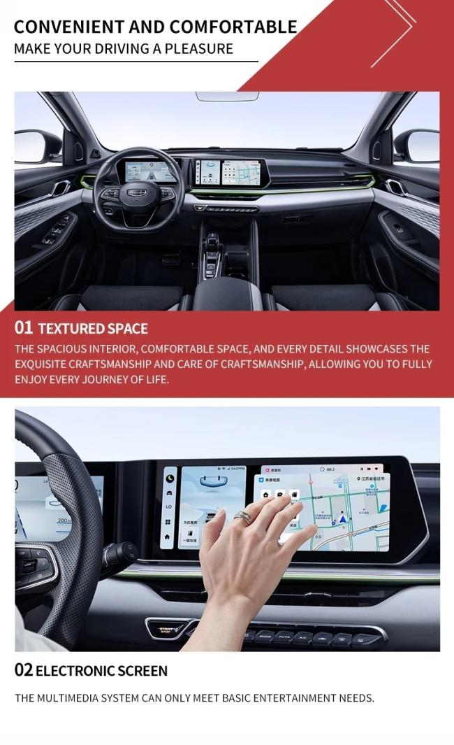 Geely Coolray Binyue 1.5td Left Hand Drive Petrol Gasoline Car Cheap and New Chineses SUV 2022 2023 2024