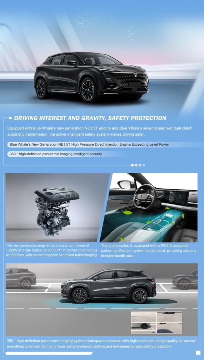 Newly Launched Overseas Special 2023 Chang&prime;an Uni-T 2023 1.5t Sport Flagship Gasoline China Changan SUV Made in China