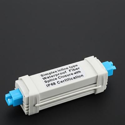 China Simplex Inline Type Waterproof Fiber Optic Splice Closure with IP68 Certification for sale