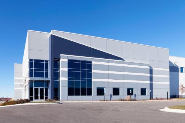 Prefabricated steel building exterior view