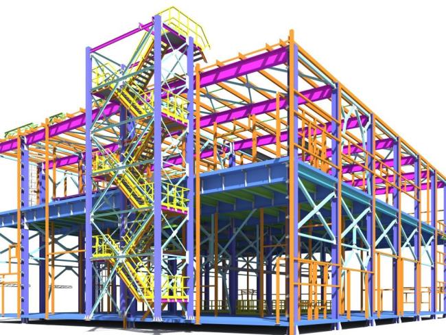 Industrial steel building construction