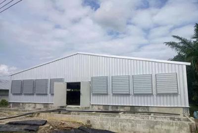 중국 방화성 Q235B 강철 구조 조류집 페인트 된 강철 프레임 닭집 판매용