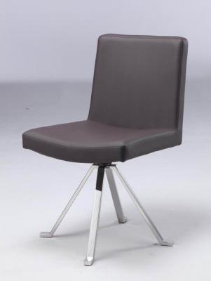 China Dark Brown Faux Leather Living Room Furniture / Leather Upholstered Dining Chairs for sale