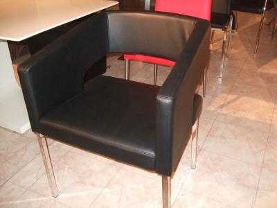 China Modern Style Black Faux Leather Dining Chairs For Simple Living for sale
