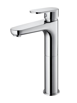 China Hoge wastafelkraan met enkele handgreep 35 mm patroon Warm Koud Water Chroom Te koop