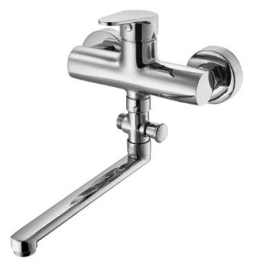 China Long-spout Bath Mixer Tap Single-lever Cold Hot Mixing Faucet for sale