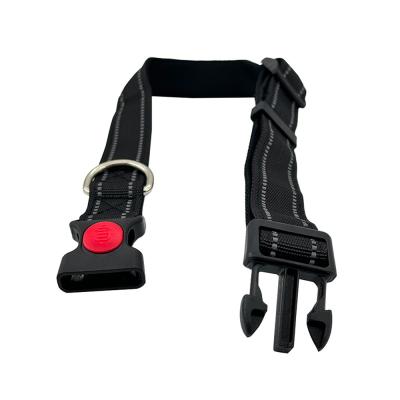 China Reflective Adjustable Basic Simple Nylon Dog Collars With Locking Buckle for sale