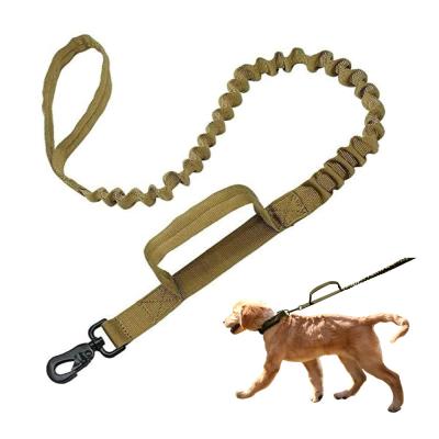 China Two Handle Training Dog Leash For Medium And Large Dogs Custom Nylon Tactical Dog Leash for sale