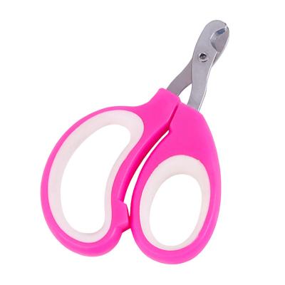 China Cat Nail Clipper With Non Slip Handle Custom Color Stainless Steel Cat Trimmer for sale