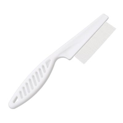China Stainless Pin Pet Flea Comb Dog Cat Grooming Brush For Head Lice Detection for sale