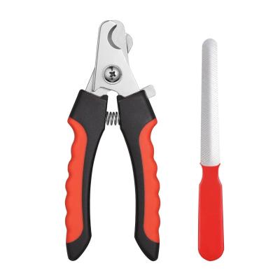 China Stainless Steel Pet Nail Clipper With Safety Guard For Dogs Cats for sale