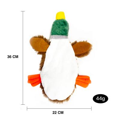 China Stuffing Free Interactive Squeaky Puppy Wild Duck Dog Soft Plush Toys for sale