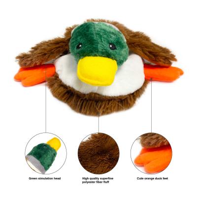 China Stuffing Free Interactive Squeaky Puppy Wild Duck Dog Soft Plush Toys for sale