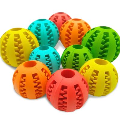 China 5cm 6cm 7cm Rubber Dog Toy Ball Durable Tough Non Toxic Chew Toy IQ Training Toy for sale