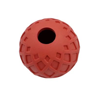 China Pet Rubber Ball Dog Toy With Hole Durable Fun Teeth Cleaning for sale