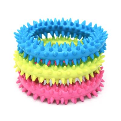 China TPR Interactive Funny Dog Training Ring Chew Toy Play Toy Ring For Puppies for sale
