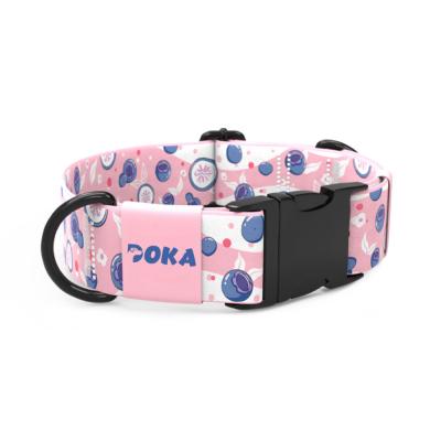 China Colorful Nylon Dog Collar Adjustable Durable Lightweight Pet Collar For All Dogs for sale
