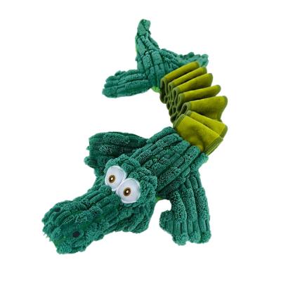 China Large Crocodile Plush Squeaky Dog Toy – Tough Chew, Tug Of War & Interactive Play for sale