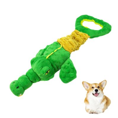 China Brinquedo de Pelúcia Grande de Jacaré para Cães – Brinquedo Mastigável com Som e Textura Crocante e Alça para Puxar à venda