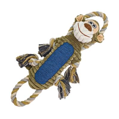 China Funny Monkey Plush Squeaky Dog Toy – Soft Chew, Tug & Play For Small To Large Dogs for sale